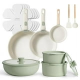 18pcs Detachable Handle Nonstick Cookware Set, Blue/Green/Black/Taupe ...