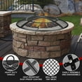 Fire Pit Spark Screen,36 Inch Fire Pit Screen Cover Outdoor with Handle ...