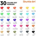 Shuttle Art Dot Markers, 30 Colors Washable + Free Activity Book ...