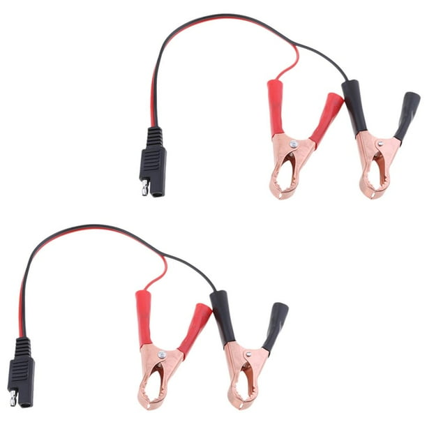 2 s 18AWG DC SAE to Alligator Clips Extension Cable Solar Panel Battery ...