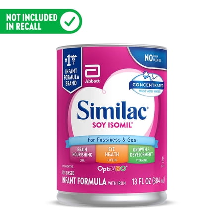 Similac Soy Isomil Concentrated Liquid Baby Formula, 13-fl-oz Can ...