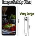 100 count 3 Inch Large Safety Pins Heavy Duty, Safety Pin for Clothes ...