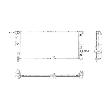 TYC 13274 Radiator Assembly for BMW 535i 3.0L Auto Trans 2011-2016 ...