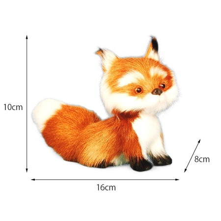 Small Simulation Fox Plush Toy Cute Mini Stuffed Animal Small ...