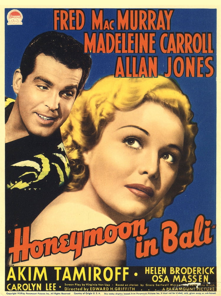 Honeymoon In Bali From Left: Fred Macmurray Madeleine Carroll On Midget ...