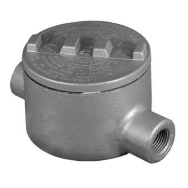Oz-Gedney GUAC-125, 1-1/4"" Hub, Iron, Explosionproof Conduit Outlet ...