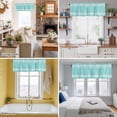 Kitchen Cafe Valance Curtain for Small Windows,Minimalist Line Art Rod ...