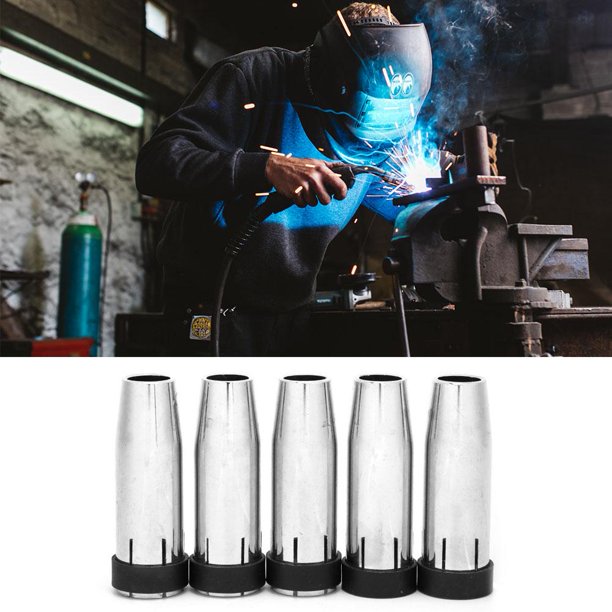 Fugacal 5pcs MIG Gas Nozzle 12.5mm Copper Welding Chip Consumables 24KD ...