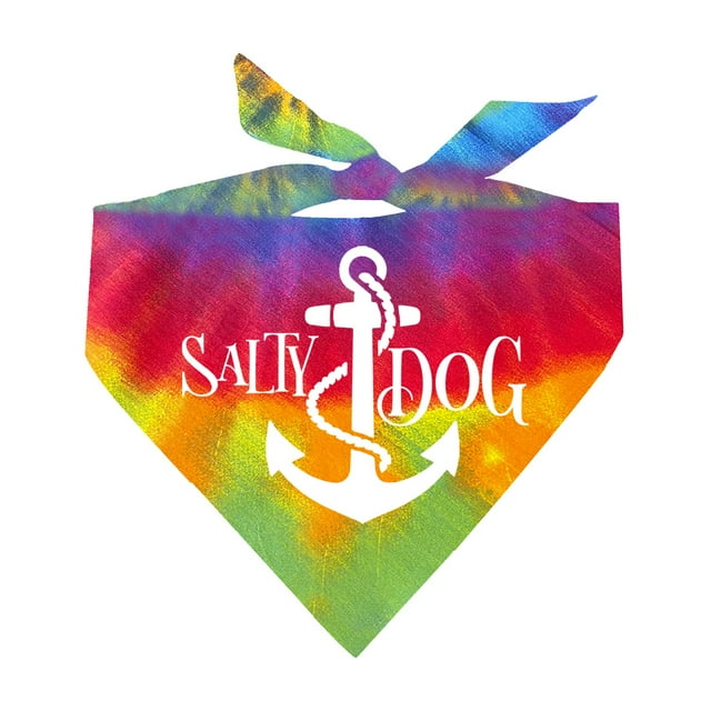 Salty Dog Tie Dye Swirl Triangle Dog Bandana - Walmart.com