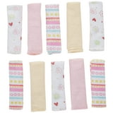 Spasilk Baby Bath Cotton Washcloth Set, 10 Pack, Pink Stripes - Walmart.com