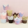 Farfi 50Pcs Disposable Cake Cups Non-stick Paper Compact Dessert ...