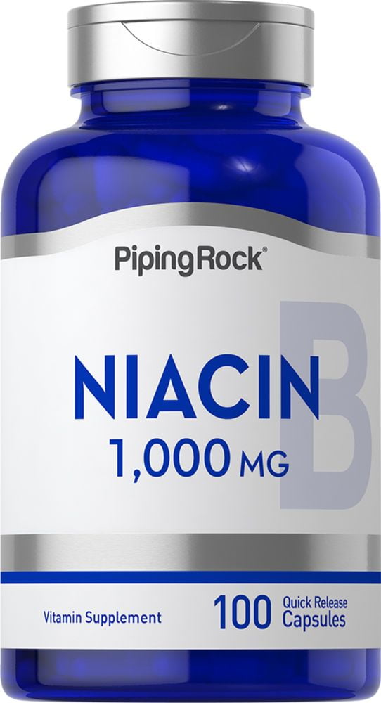 Niacin 1000 mg | 100 Capsules | by Piping Rock - Walmart.com