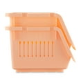 Pen + Gear Stackable Polypropylene, Plastic Storage Bins, Peach, 2 ...