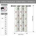 Butterfly and Ditsy Pink Pattern Blackout Curtains,Triple Weaved Fabric ...