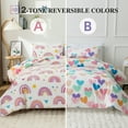 Btargot 5PCS Rainbow Girls Twin Comforter Set Purple Kids Love Rainbow ...