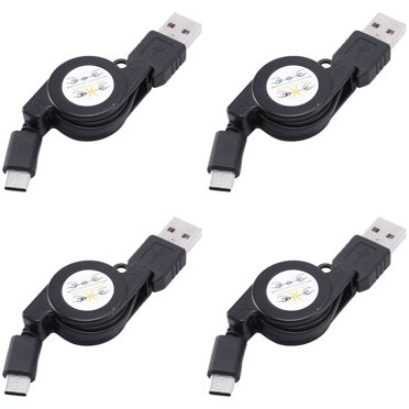 Firsting 3 in 1 Fast Charging Cable Retractable Charger Cord USB Type C ...