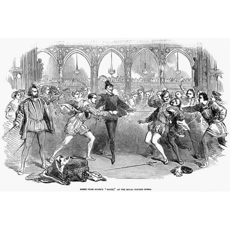 Opera: Faust, 1852. /Nscene From An 1852 London, England, Production Of ...