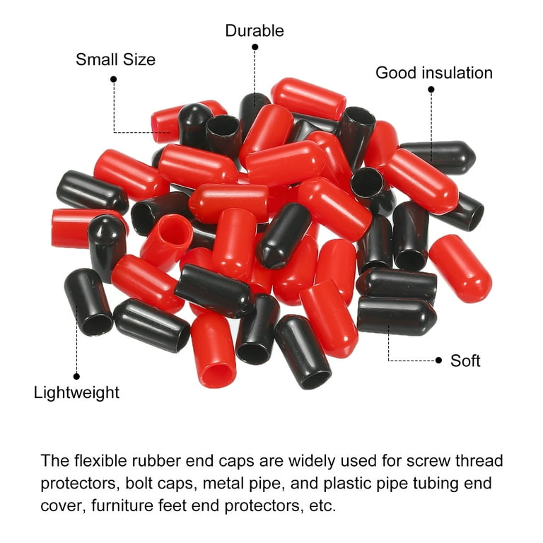 14mm Cap Rubber End Caps Round End Cover Screw Thread Protector - Bed ...
