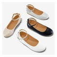 Bocca Girl's Golden Pu Ballet Flat Ankle Strap Ballerina Flat Shoes ...