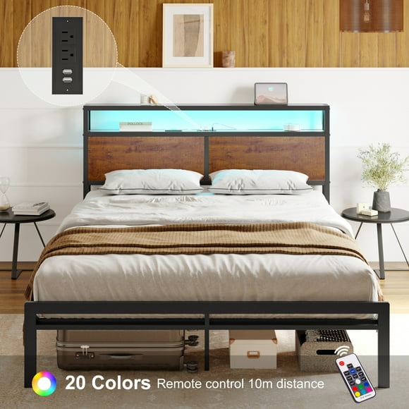 Queen Platform Bed Led Lights