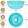 10 inch Silicone Bundt Cake Pan, Non-Stick Silicone Fluted Pans, ome ...