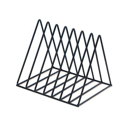 Triangular Iron Book Shelves Desktop Storage Rack Shelf File Magazine ...