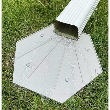 24" Decorative Downspout Rain Splash Block with Natural Stone Texture ...