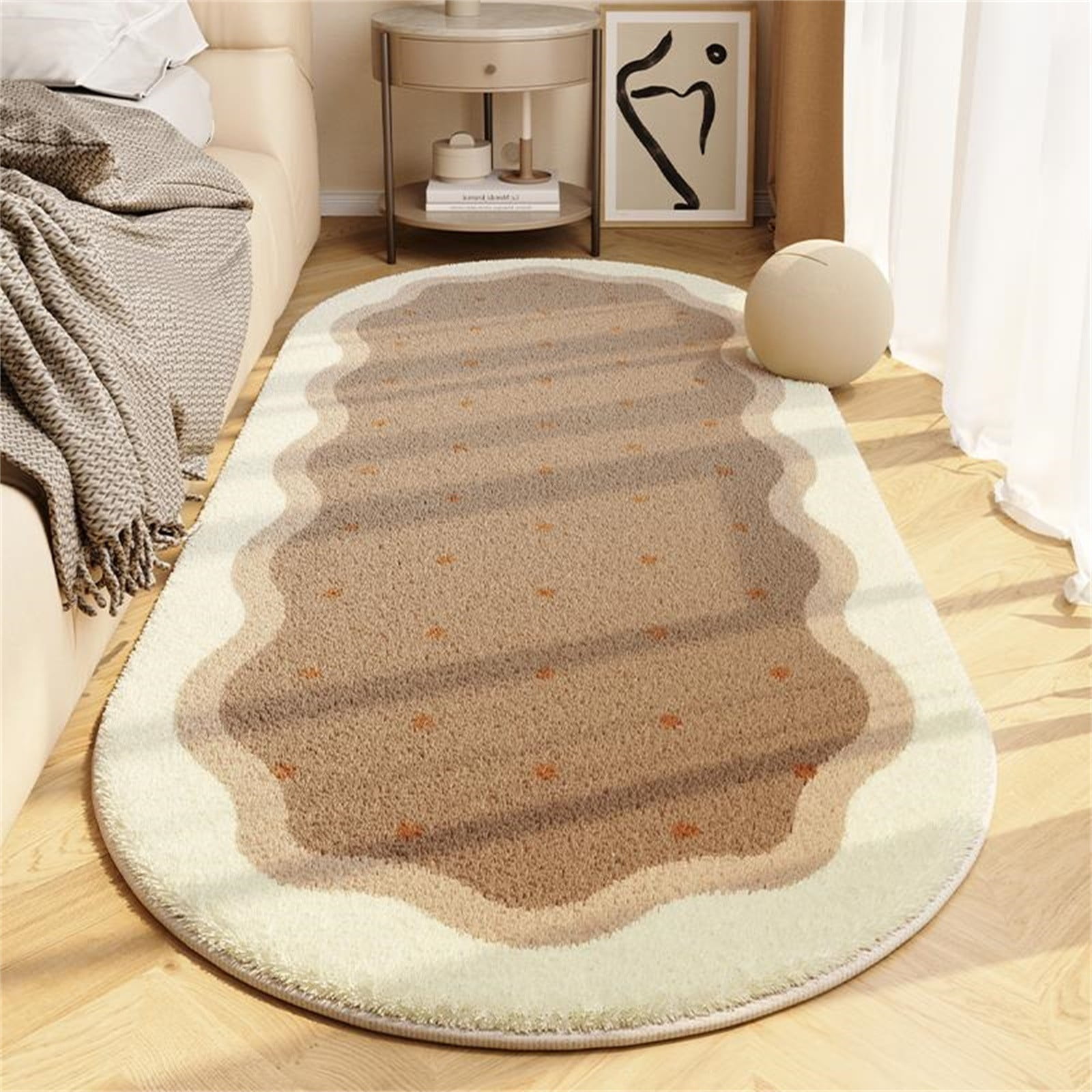 Click here for Xerdia Bedroom Rug  Bedside Rug  Oval Carpet  Soft... prices