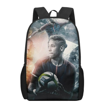 Football-star-neymar School Bags For Boys Girls 3d Print School ...