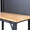 Montezuma MWB482454B Adjustable Height Workbench W Pegboard, 4 Ft ...