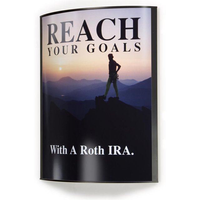 36 x 48 Poster Frame for Wall Mount, Curved Front for Contemporary Look ...