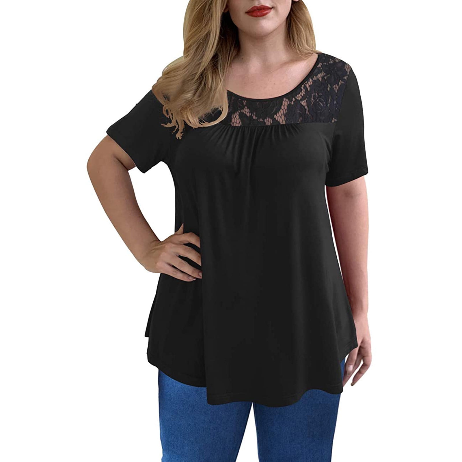 Click here for Rkstn Womens Summer Tops 2023 Fashion Plus Size La... prices