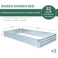 Galvanized Garden Bed 3-, 8x4x1ft Large Raised Planter Box for ...