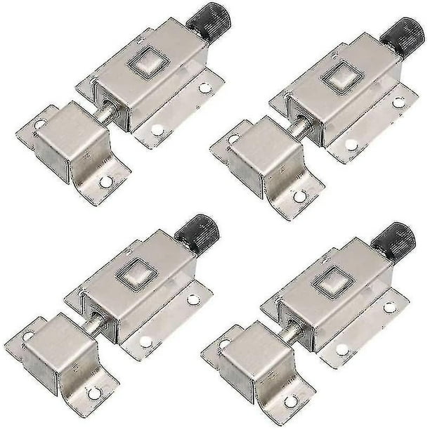 4 Piece Spring Loaded Automatic Sliding Latch, 2 Inch Stainless Steel ...