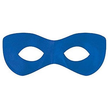 SeasonsTrading Adult Shiny Blue Superhero Mask - Costume Party Eye Mask ...