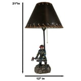 American Hero Fire Fighters Fireman In Full Gear And Axe Table Lamp ...