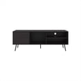 63-Inch Wide Storage TV Stand with Cabinet and Open Shelves, Sleek ...