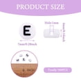 500Pcs Acrylic Horizontal Hole Letter Beads Flat Round Letter.E 7x4mm ...