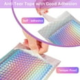 50 Pcs Metallic Bubble Mailers Poly Padded Envelopes Waterproof Self