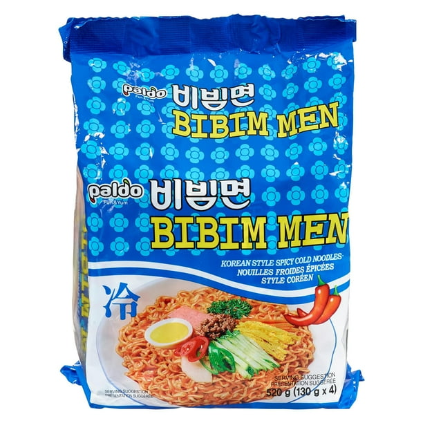 Paldo Bibim men (spicy cold noodles), 130g x 4 - Walmart.ca