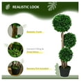 3ft Artificial Topiary Tree, Triple Ball Boxwood with Pot & Sandalwood ...