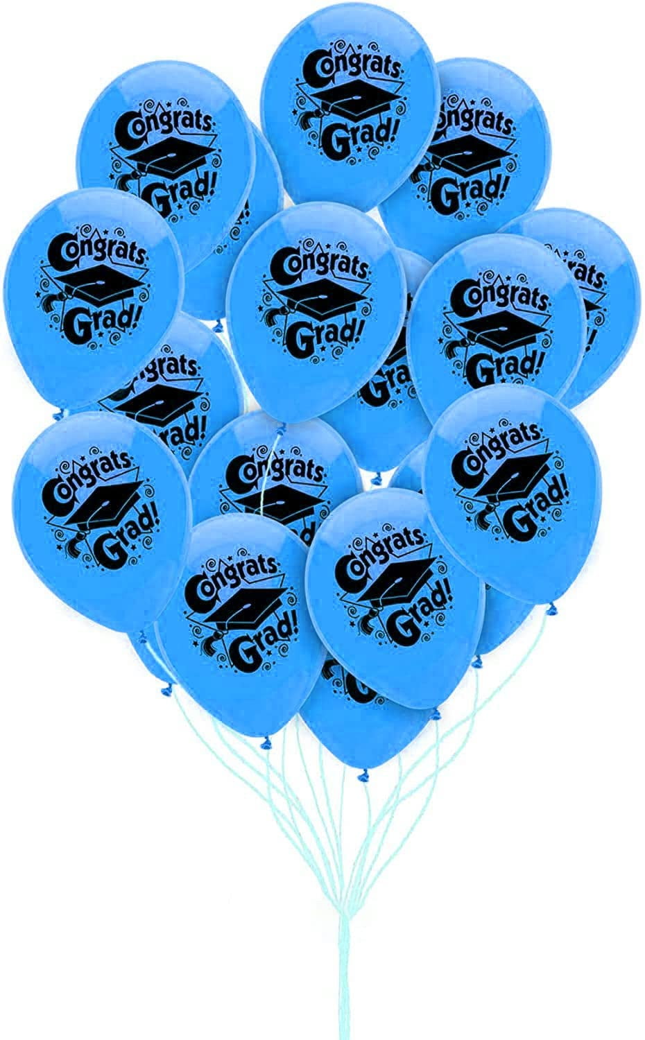 PMU Graduation Balloons 12 Inch Congrats Grad Blue Latex Pkg/25 ...