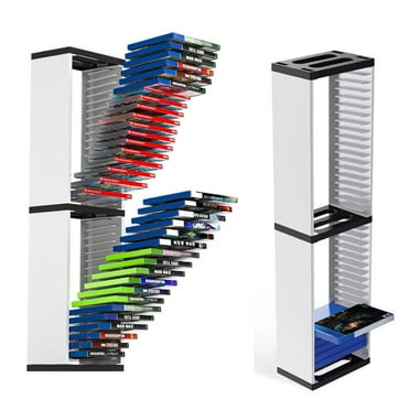 DERCLIVE Universal Game Storage Tower – Stores 36pcs Video Game Discs ...