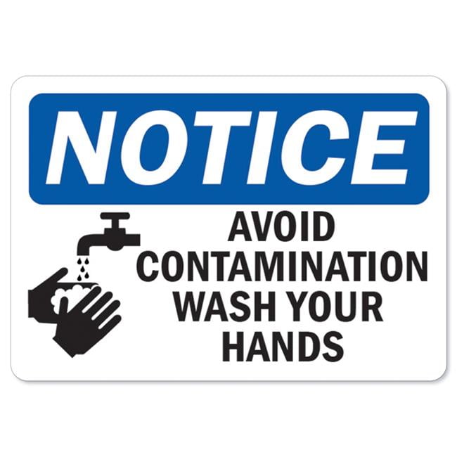 SignMission OS-NS-A-1824-25583 Osha Notice Sign - Avoid Contamination ...