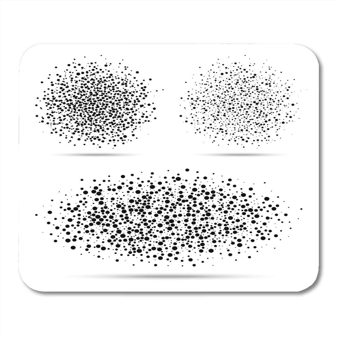 SIDONKU Shade Black Shape of Circle and Oval Blots with Dots Bitmap ...