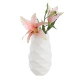Mainstays 11.14" Tall White Geometric Ceramic Vase - Walmart.com