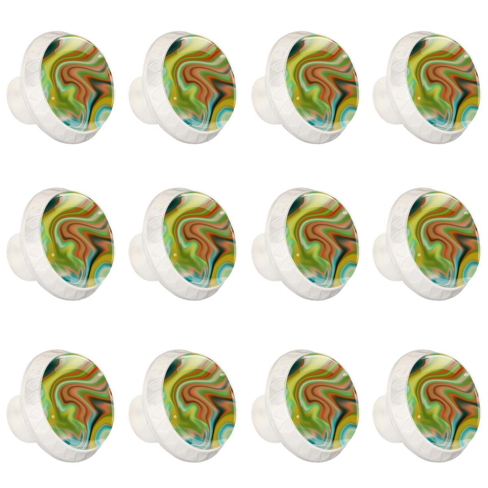 12 Pcs Abstract Texture Knobs for Kitchen Cabinet Cupboard Dresser ...