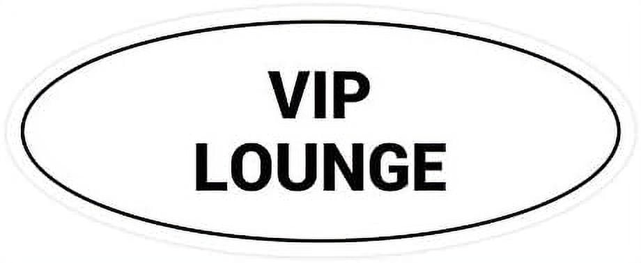 oval vip lounge sign (white) - small - Walmart.com