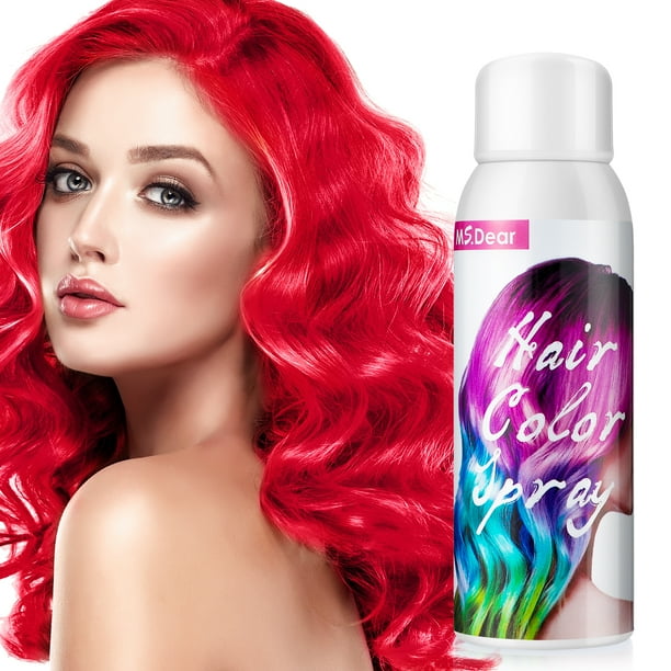 Temporary Hair Color Spray, Red, Fast-Drying, Non-Sticky, Non-Damaging ...