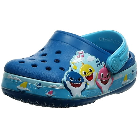 Crocs Kids' Fun Lab Baby Shark Band Clog | Slip On Shark Shoes for Kids ...